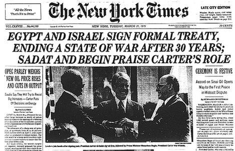 36 Years Ago Today: Historic Peace Treaty Signed | Jewish Federations ...
